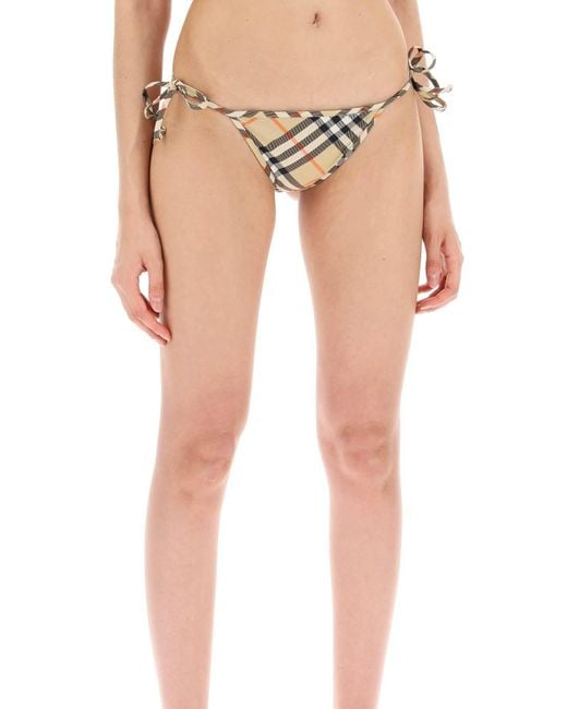 Burberry Ered Checkered Bikini in Metallic | Lyst