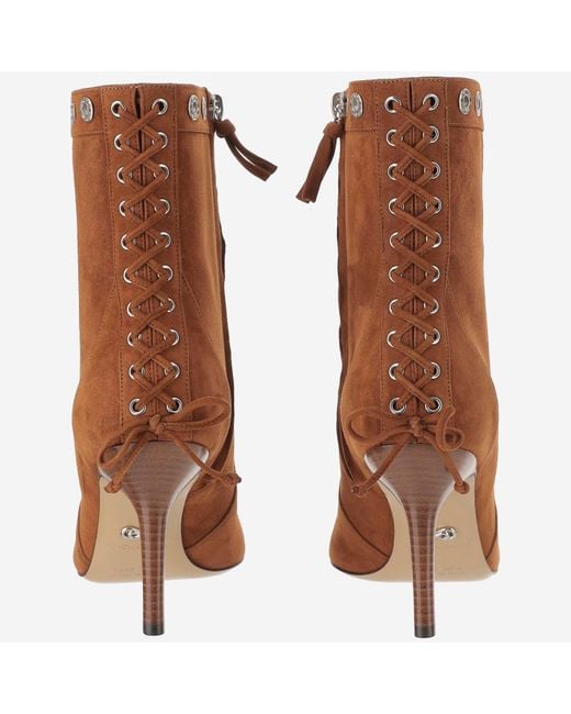 Mach & Mach Leather Boots With Triangle Toe in Brown | Lyst UK