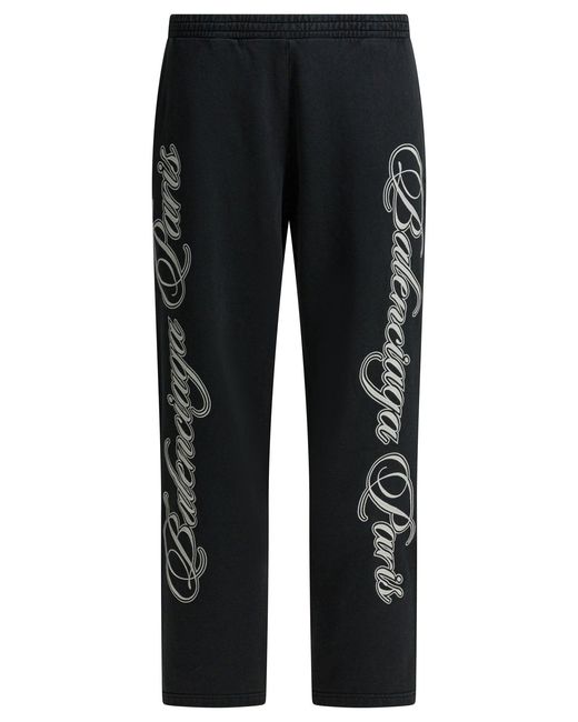 Balenciaga "Baggy Cursive" Pants in Black for Men | Lyst
