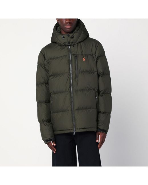 Polo Ralph Lauren Hooded Down Jacket in Natural for Men | Lyst UK