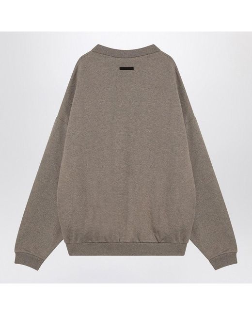 Fear Of God Heather Crew Neck Sweatshirt With University Logo in Gray ...