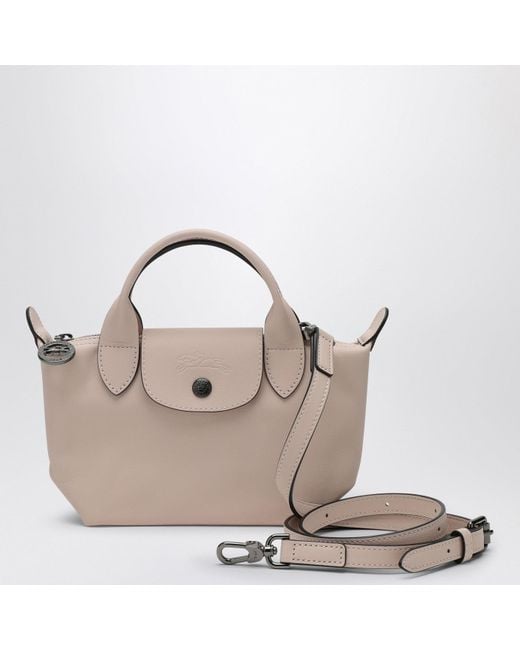 Longchamp Xs Le Pliage Xtra Nude-Coloured Bag in Pink | Lyst