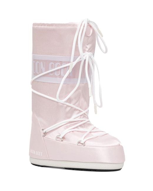 Moon Boot "Icon Pearly" Boots in Pink | Lyst UK