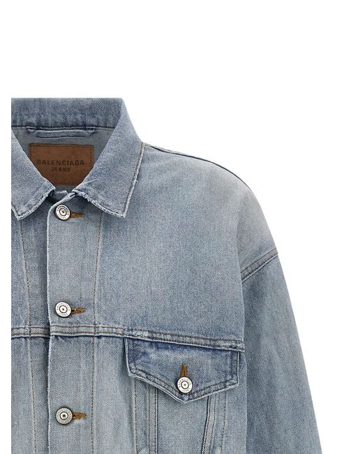 Balenciaga 'Masking Tape' Jacket in Blue | Lyst UK