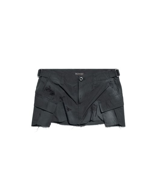 Balenciaga Cargo Mini Skirt in Black | Lyst