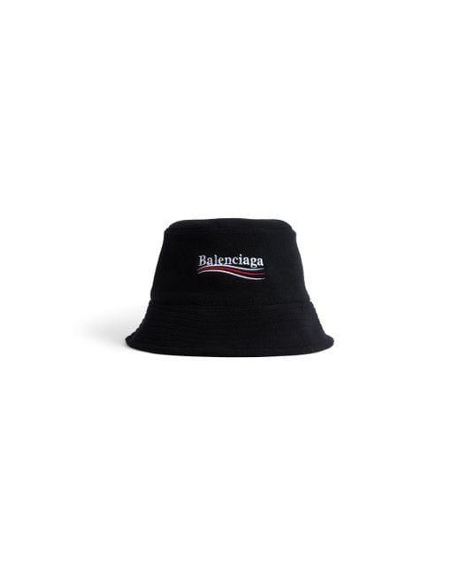 Balenciaga Political Campaign Bucket Hat in Black | Lyst