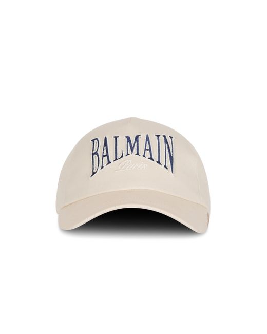 Balmain Cotton College Cap in White for Men | Lyst UK