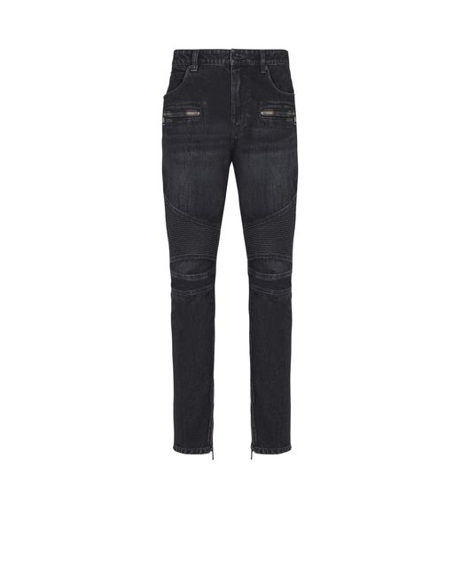 Balmain Biker Jeans in Blue for Men | Lyst UK