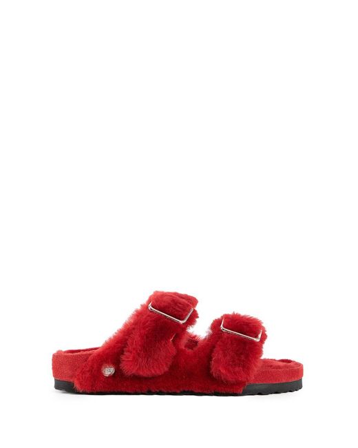 Birkenstock Slides in Red | Lyst
