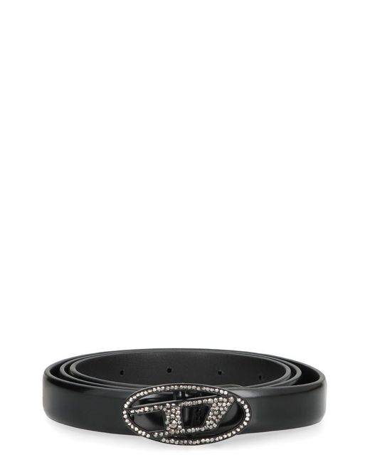 DIESEL B-1Dr Leather Belt in Black | Lyst UK