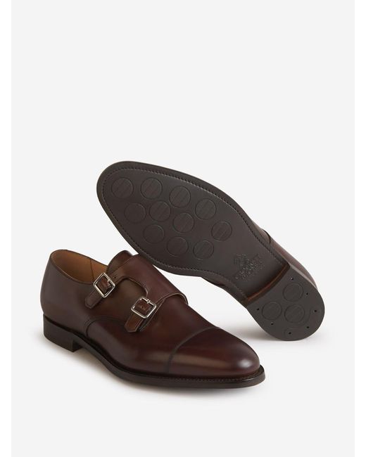 Crockett & Jones Monkstrap Lowndes Buckle Shoes in Brown for Men | Lyst