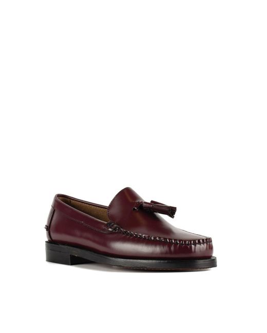 Sebago Classic Will Burgundy Loafer in Red for Men | Lyst