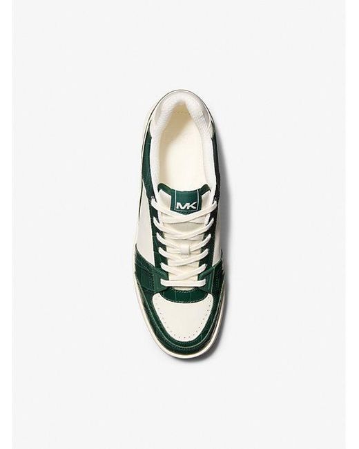 Michael Kors Mk Rebel Leather Trainers in Green for Men | Lyst