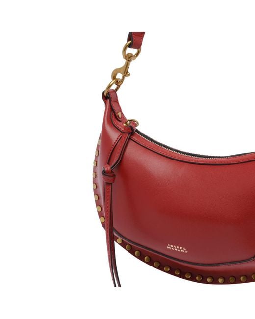 Isabel Marant Oskan Moon Shoulder Bag in Red | Lyst UK