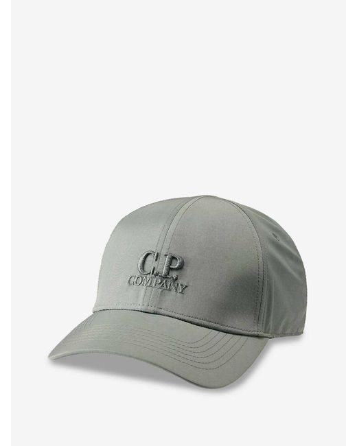C.P. Company Gabardine Logo Cap in Grey for Men | Lyst UK