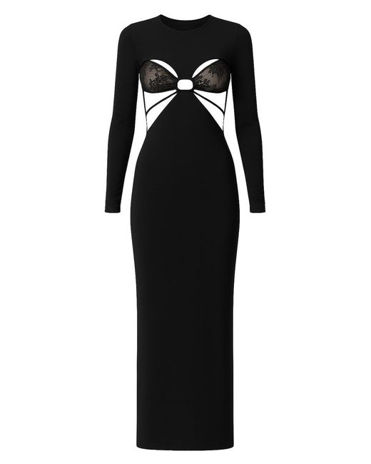 Amazuìn Dhemi Long Dress in Black | Lyst UK