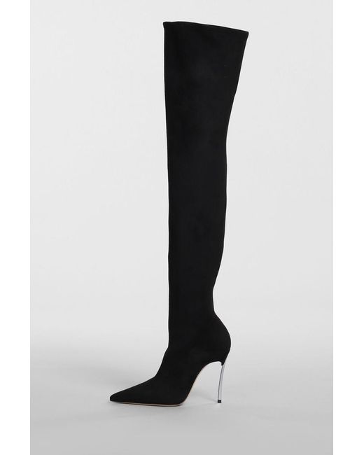 Casadei Blade High Heels Boots in Black | Lyst UK