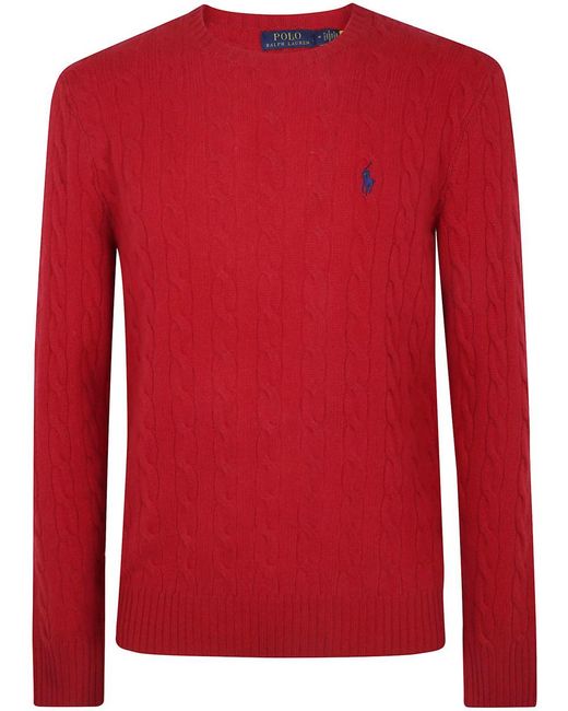 Polo Ralph Lauren Long Sleeve Pullover in Red for Men | Lyst UK