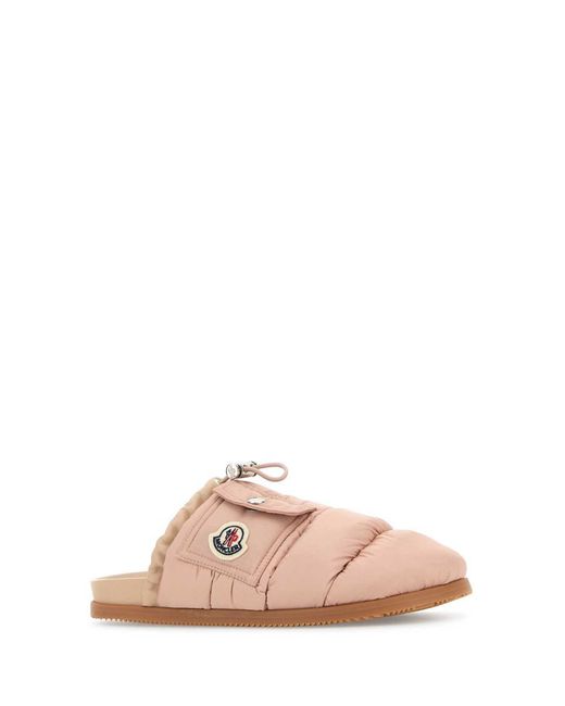 Moncler Fabric Mon Pocket Slippers in Pink | Lyst