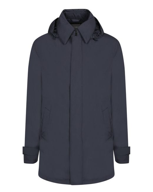 Herno Three-quarter Coats in Blue for Men | Lyst
