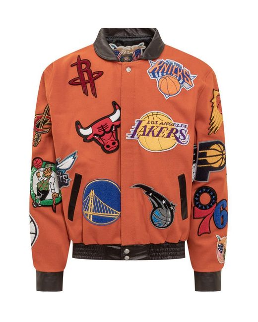 Jeff Hamilton Nba College Jacket in Orange for Men | Lyst