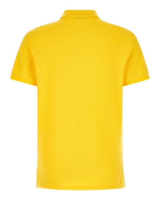 Polo Ralph Lauren Logo Embroidery Polo Shirt in Yellow for Men | Lyst UK