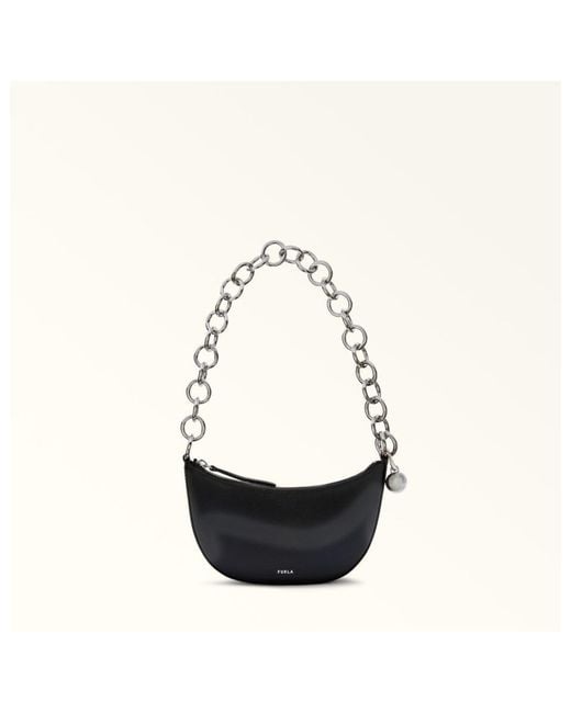 Furla Sfera Leather Shoulder Bag in White | Lyst UK