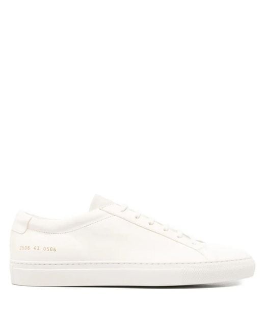 Common Projects "Achilles Premium" Sneakers Shoes in White for Men ...