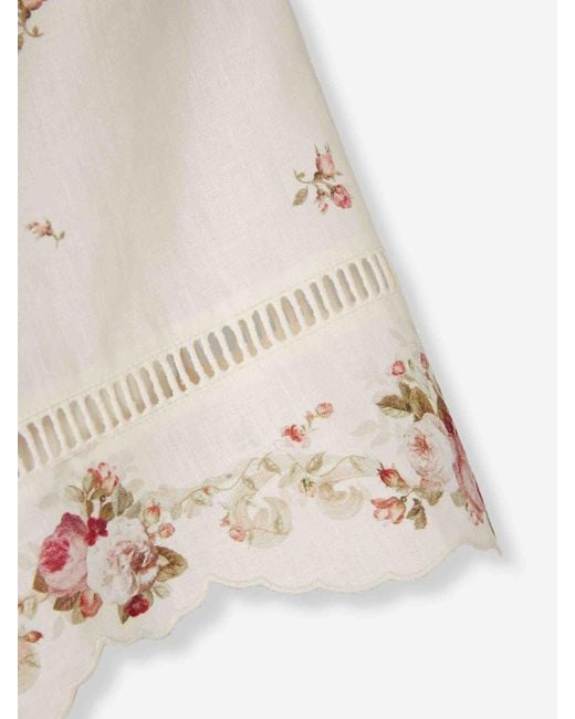 Zimmermann Patience Linen Blouse in White | Lyst