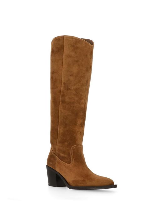 Stuart Weitzman Tate Boots in Brown | Lyst UK