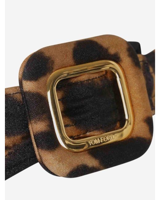 Tom Ford Printed Triangle Bikini in White | Lyst