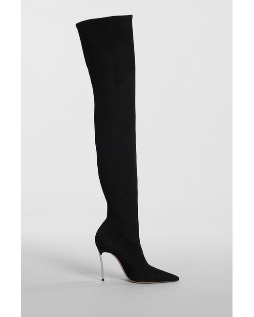Casadei Blade High Heels Boots in Black | Lyst UK