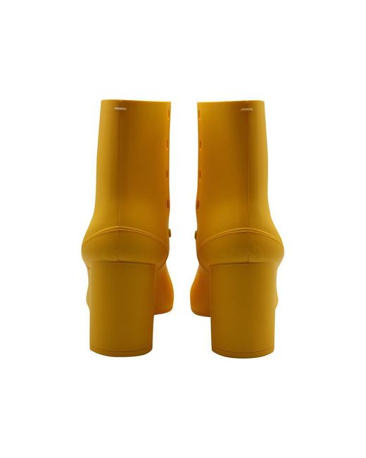 Maison Margiela Rubber Tabi Boots Shoes in Yellow | Lyst