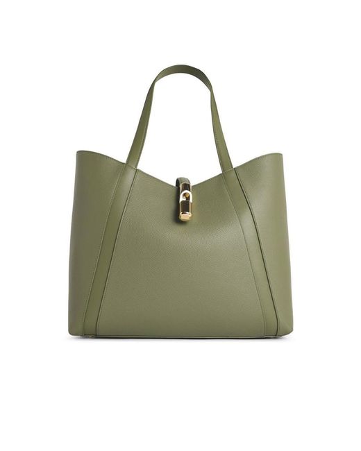 Furla 'Shopping Drop' Leather Bag in Green | Lyst UK