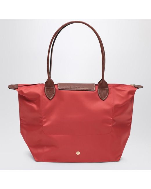 Longchamp Tomato Red Le Pliage Original M Bag | Lyst UK