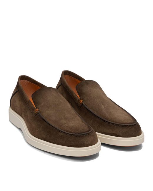 Santoni Loafers & Slippers in Brown for Men | Lyst