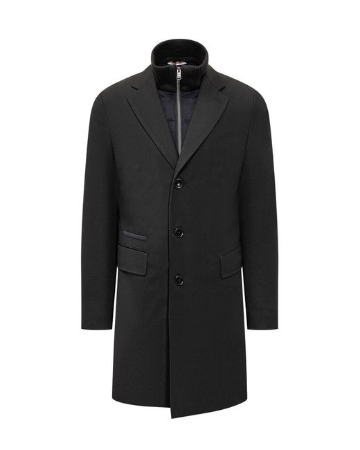 BOSS H-Hyde-Bip Pad Coat in Black for Men | Lyst