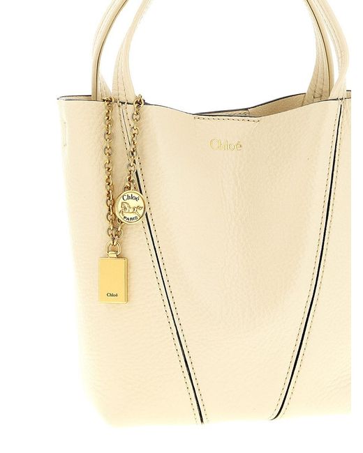 Chloé Spin' Handbag in Natural | Lyst UK