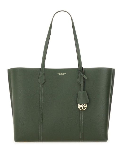 Tory Burch Perry Shopping Bag in Green | Lyst