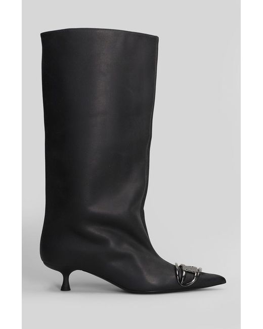 DIESEL Venus 40 Tube High Heels Boots in Black | Lyst UK