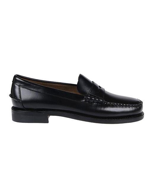 Sebago Classic Dan Leather Loafers in Black for Men | Lyst