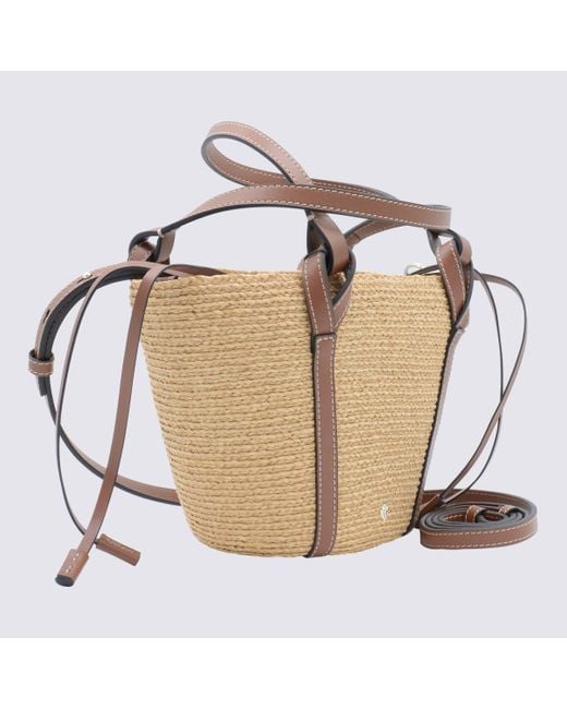 Helen Kaminski Natural Raffia Satchel in Brown | Lyst UK