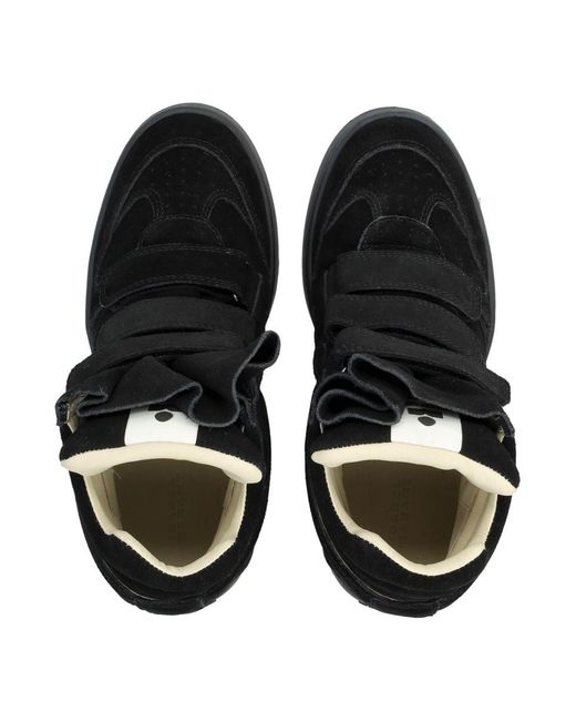 Isabel Marant Im3 Suede Wedge Sneakers in Black | Lyst UK