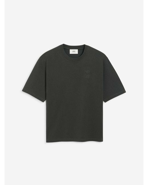 Ami Paris Cotton Logo T-Shirt in Black for Men | Lyst UK