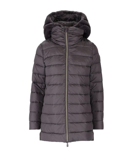 Save The Duck Matilda Violet Hooded Padded Coat in Grey | Lyst Canada Save The Duck Matilda Violet Hooded Padded Coat in Grey | Lyst Canada
