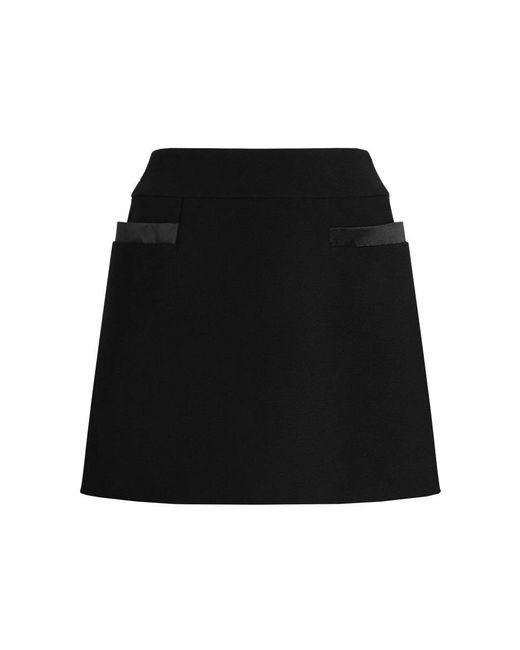 Dolce & Gabbana Double Crepe Basque Skirt in Black | Lyst UK