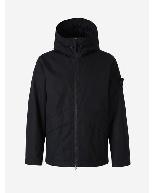 Stone Island Waterproof Cotton Technical Parka Jacket in Blue for Men ...