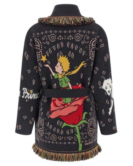 Alanui 'Collab The Little Prince' Cardigan in Black | Lyst UK