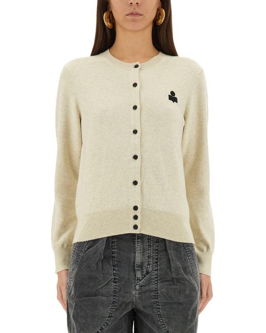 Isabel Marant Mona" Cardigan in Natural | Lyst UK