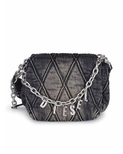 DIESEL "Charm-D Shoulder" Bag in Grey | Lyst UK